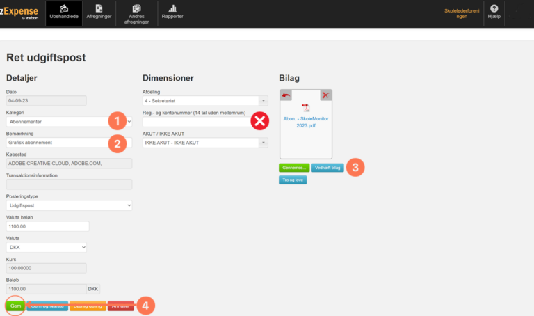 zExpense - Skolelederforeningen